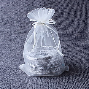 Ensoul 2.68" Inner Diameter Silver Lt Hematite Multiple Textured Metal Bracelets & Bangles Set For Women 18Pcs/Set