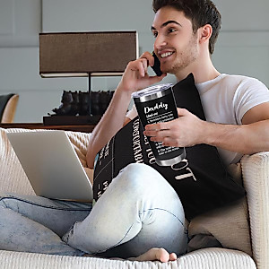 Daddy's Spot Tumbler & Pillow Cover - Best Dad Ever Gift from Daughter, Son or Kids - New Dad, Stepdad, Daddy Definition - Christmas, Birthday, Father's Day, New Baby Gifts