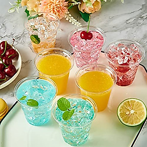 Lilymicky [300 Pack] 5 oz Clear Plastic Cups, Disposable Plastic Shot Glasses, 5 Ounce Plastic Party Drinking Cups for Gatherings, Carnival, and any Events