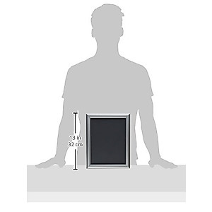 Displays2go Snap Open Sign Holder Frame, 8.5 x 11 Inch, Wall Mount or Tabletop, Silver Aluminum (WSNF8511SV)