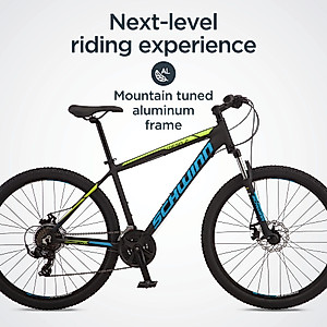 Schwinn Mesa 2 Adult Mountain Bike, 21 Speeds, 27.5-Inch Wheels, Small Aluminum Frame, Black