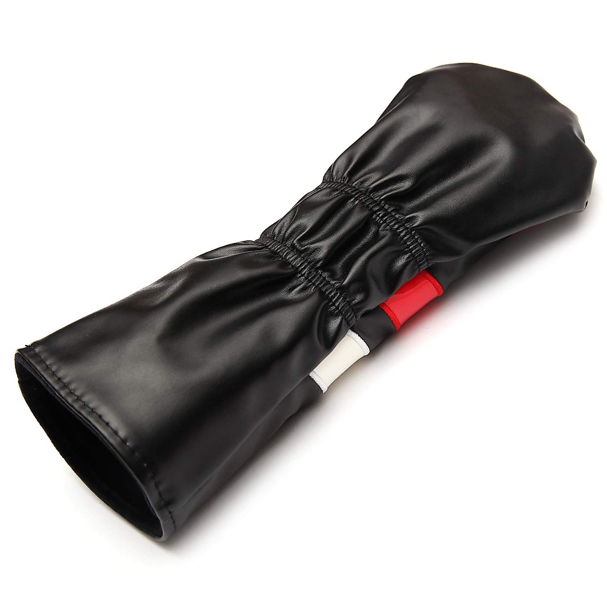 SHABIER Golf Head Covers 3pcs/Set Driver Fairway Wood Headcovers White Red and White Vintage PU Leather 1 3 5 Driver and Fairway Head Covers for Golf Club (Black 5)