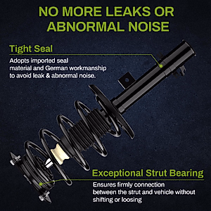 AUTOSAVER88 Front Complete Struts Compatible with 2007-2012 Altima 2.5L Exc. Hybrid 2013 Altima S 2.5L Coupe