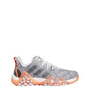 adidas Men's CodeChaos 22 Spikeless Golf Shoes, Footwear White/Grey Six/Solar Red, 13
