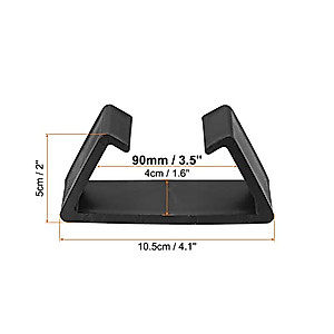 PATIKIL Patio Furniture Clips, 8 Pack Sofa Clamps Fixed Buckle Wicker Rattan Chair Fasteners for Outdoor, Black