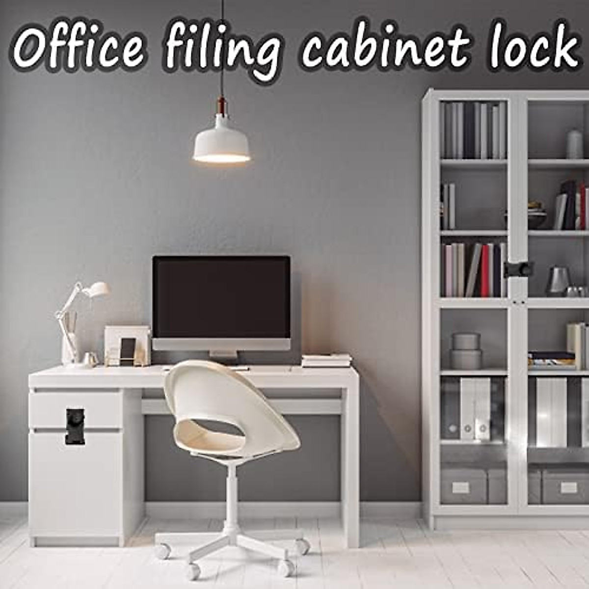 AGSIXZLAN Household Cabinet Password Hasp Locks, Black, Combination Lock, Rust Resistant, Keyless