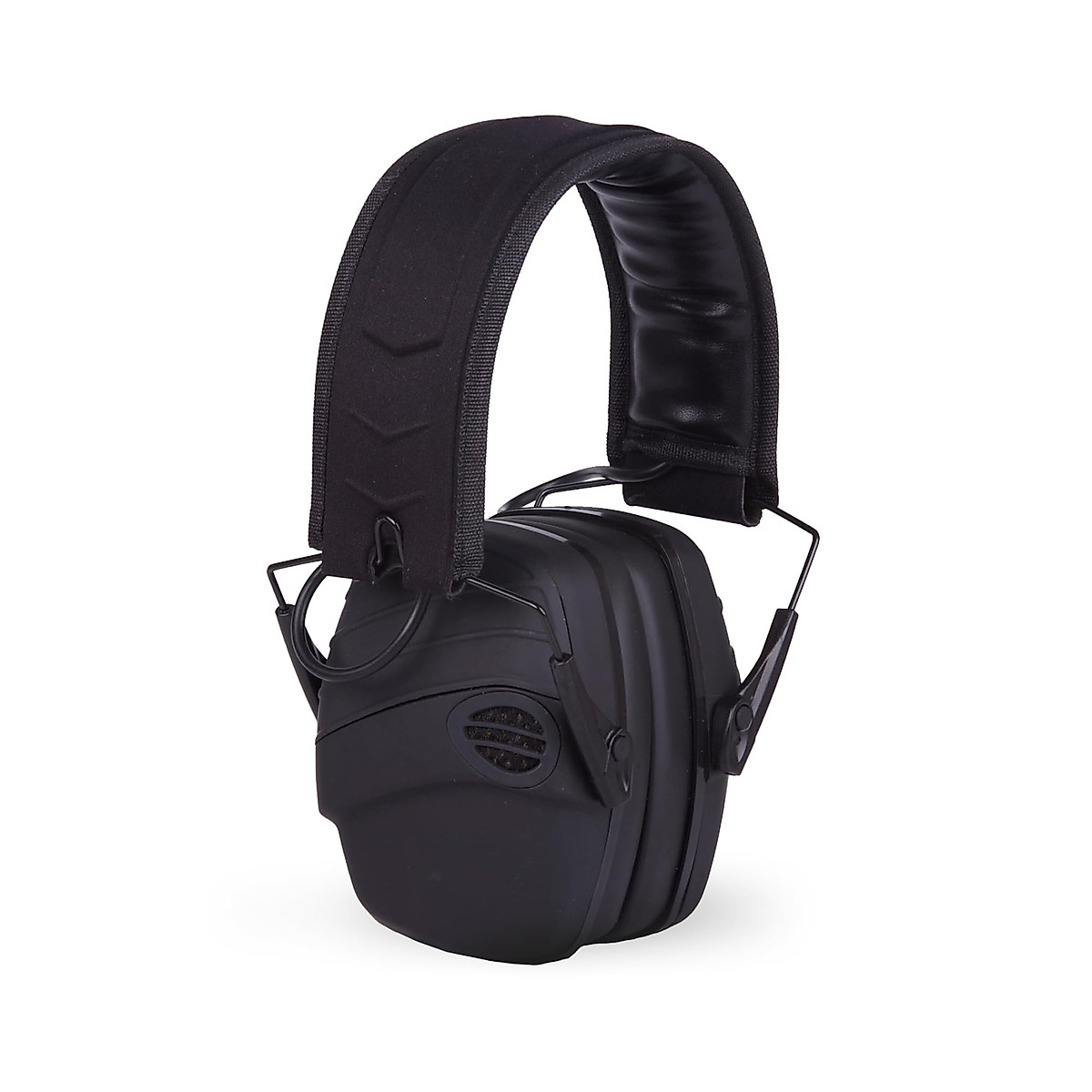 BenchMaster Rifleman TAC Ear Muffs, Shooting Electronic Ear Protection, 25 dB, Noise Reducing, Noise Canceling Headphone, 2 Millisecond Reaction Time, Audio Input, Safety Ear Muffs