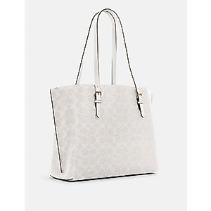 Coach Women's Mollie Tote in Signature Canvas (Chalk - Glacierwhite)