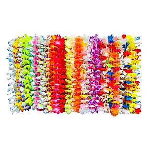 swufelKu Hawaiian Luau Leis 50PCS for Adults and Kids Party Favour Supplies Decoration