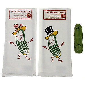 Yodeling Pickle Bundled with a Mr Pickle & Mrs Pickle Kitchen Towel