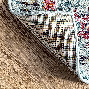 nuLOOM Veronica Vintage Distressed Runner Rug, 2' 6" x 10', Aqua