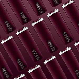 BrüMate Highball - 12oz 100% Leak-Proof Insulated Cocktail Tumbler - Double Wall Vacuum Stainless Steel - Shatterproof - Camping & Travel Tumbler & Cocktail Glass (Merlot)