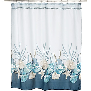 Avanti Linens - Fabric Shower Curtain, Oceanscape Inspired Bathroom Decor (Blue Lagoon Collection)