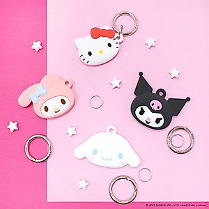 iFace Hello Kitty ♡ Pusheen Case Designed for Apple AirTag - Silicone Protective Air Tag Cover [Limited Edition] [Cute Character Case] [Carabiner Keychain Clip Included] [for Dog Collars, Keys, etc.]