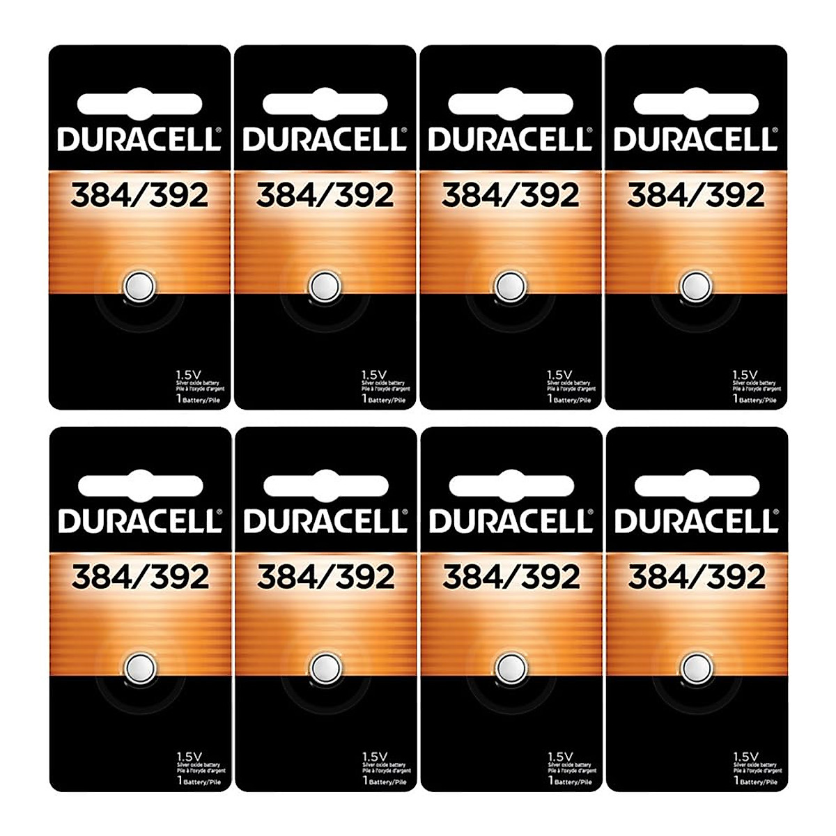 Duracell 384/392 - 2 pack - 4 packs - 8 total batteries