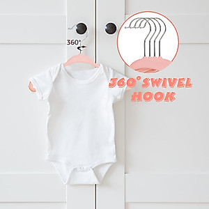 Mangokit Kids Velvet Hangers 15 Pack, 11 Inch Size Non-Slip Baby Hangers, Space-Saving Nursery Hangers, Perfect Infant/Toddler Clothes Hangers for Daily Use(Pink)