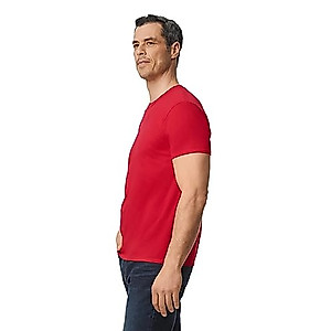 Gildan Adult Softstyle Cotton T-Shirt, Style G64000, Multipack, Red (2-Pack), Medium