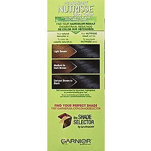 Garnier Hair Color Nutrisse Ultra Color Nourishing Creme, BL21 Reflective Blue Black (Blackberry Mojito) Permanent Hair Dye, 1 Count (Packaging May Vary)