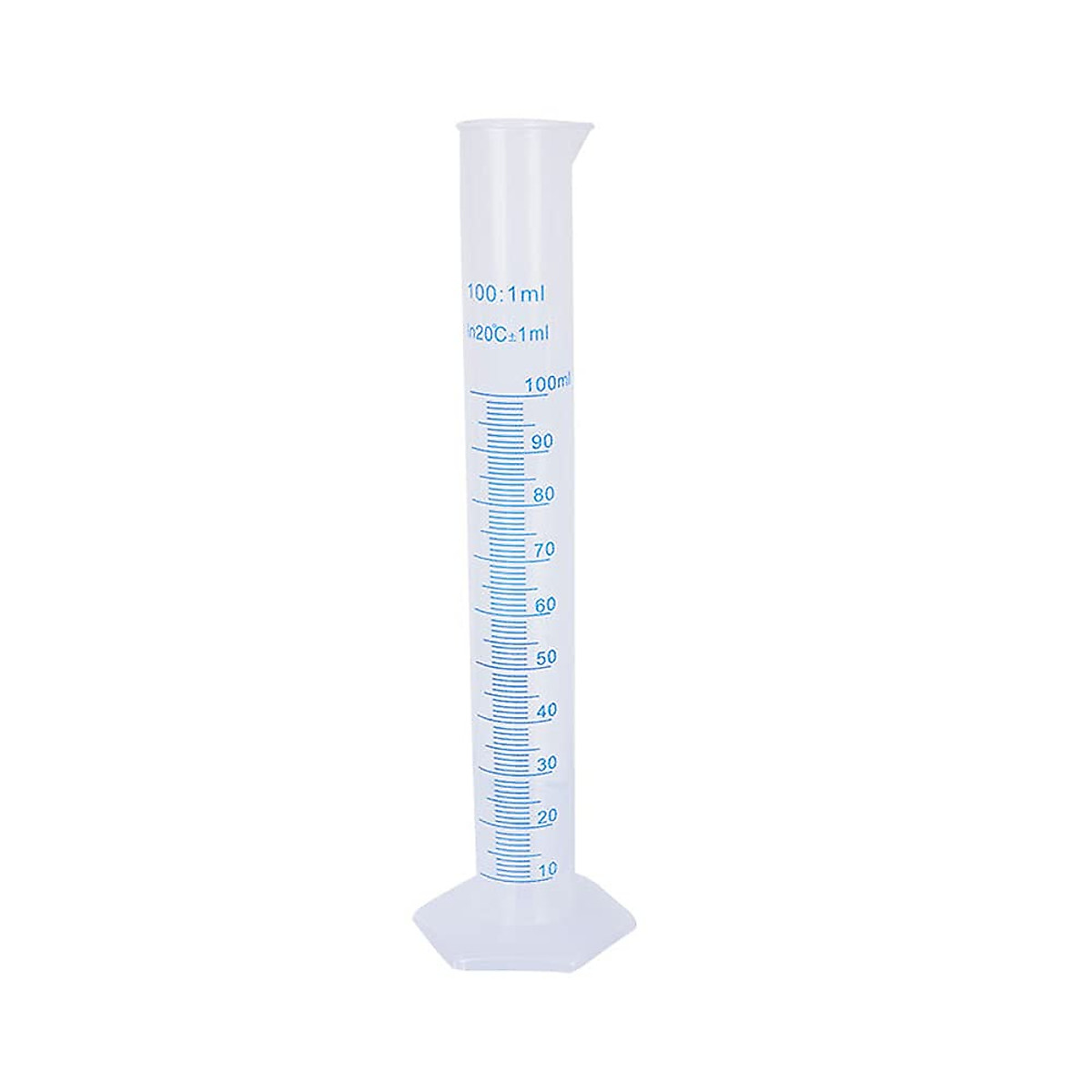 2pcs 100ml Plastic Graduated Cylinder Transparent Measuring Cylinder Set Measuring Test Tube Clear Graduated Cylinder with Double Sided Markings