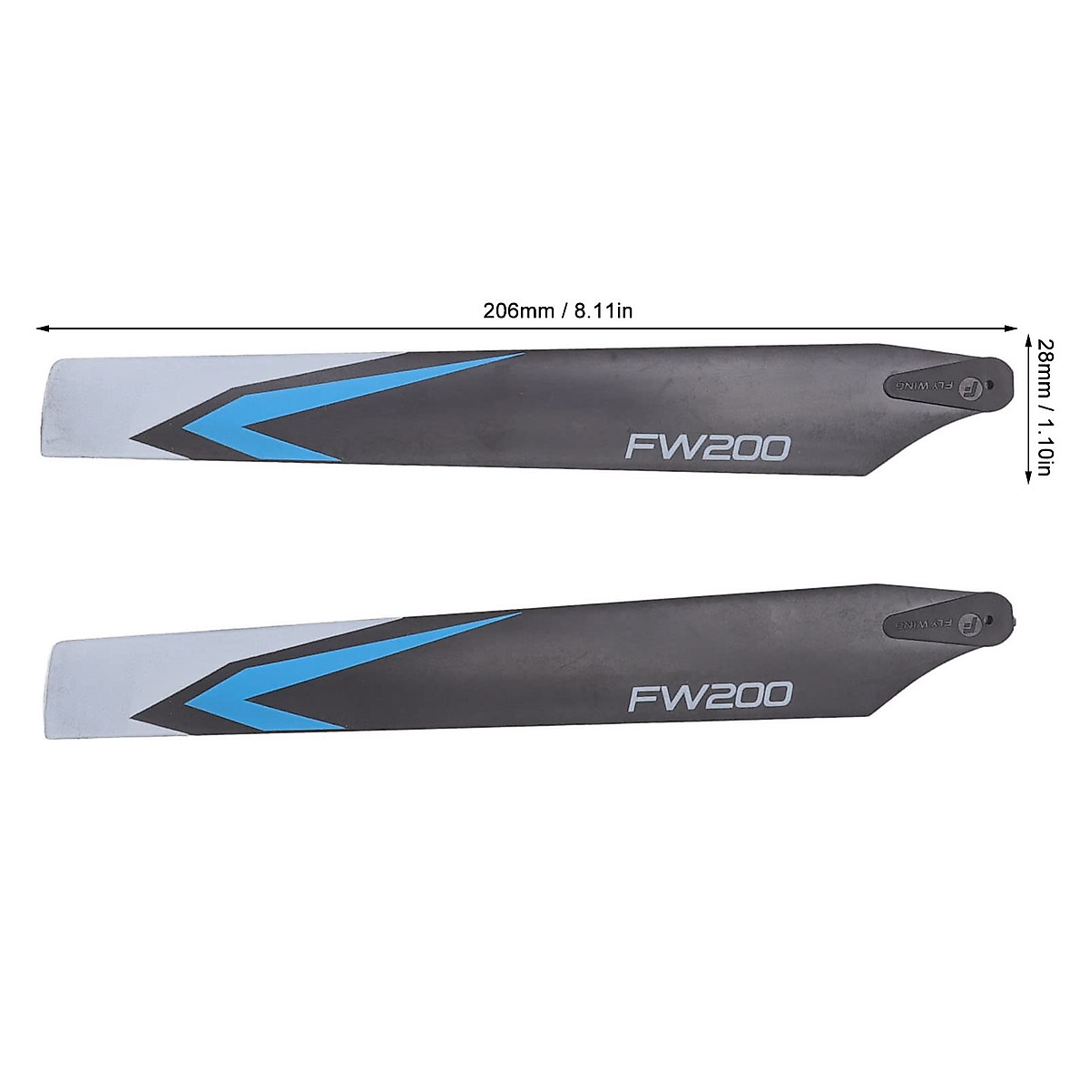 RC Helicopter Propellers,Lightweight High Toughness Remote Control Helicopter Propeller for Fly Wing FW200 RC Helicopter Accessories (Blue)Fuselage Accessories