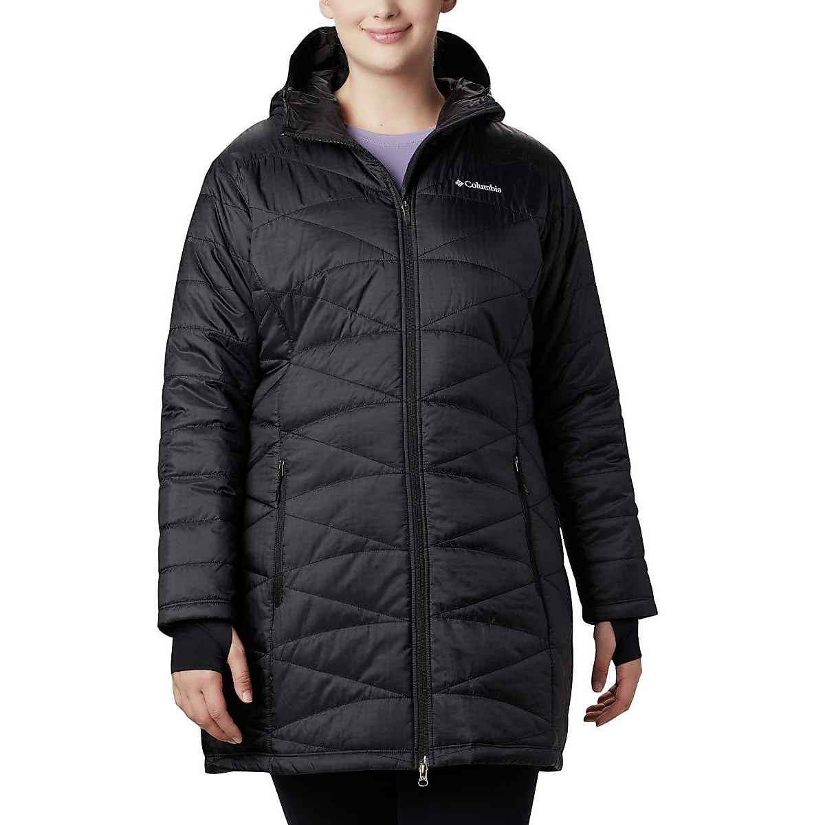 Columbia Women's Mighty Lite Hooded Jacket, Black, Medium