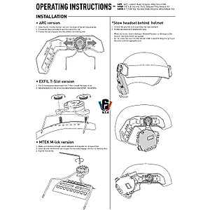 OPSMAN EARMOR Headset Team Wendy EXFIL 2.0 Univerlas Tactical Helmet Rail Adapter