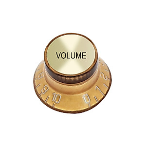 Metallor Electric Guitar Top Hat Knobs Speed Control Knobs 2 Volume 2 Tone Compatible with Les Paul LP Electric Guitar Parts Replacement (Gold)