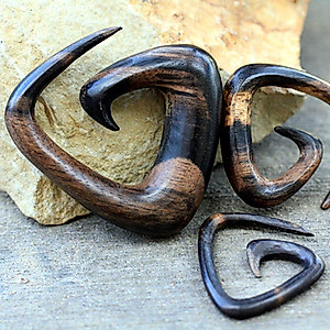 Organic Sono Wood Triangle Shaped Spiral Taper (0GA)