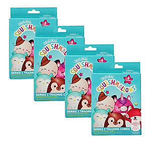 Squishmallows Official Kellytoy Series 1 Trading Cards (Pack of 4)