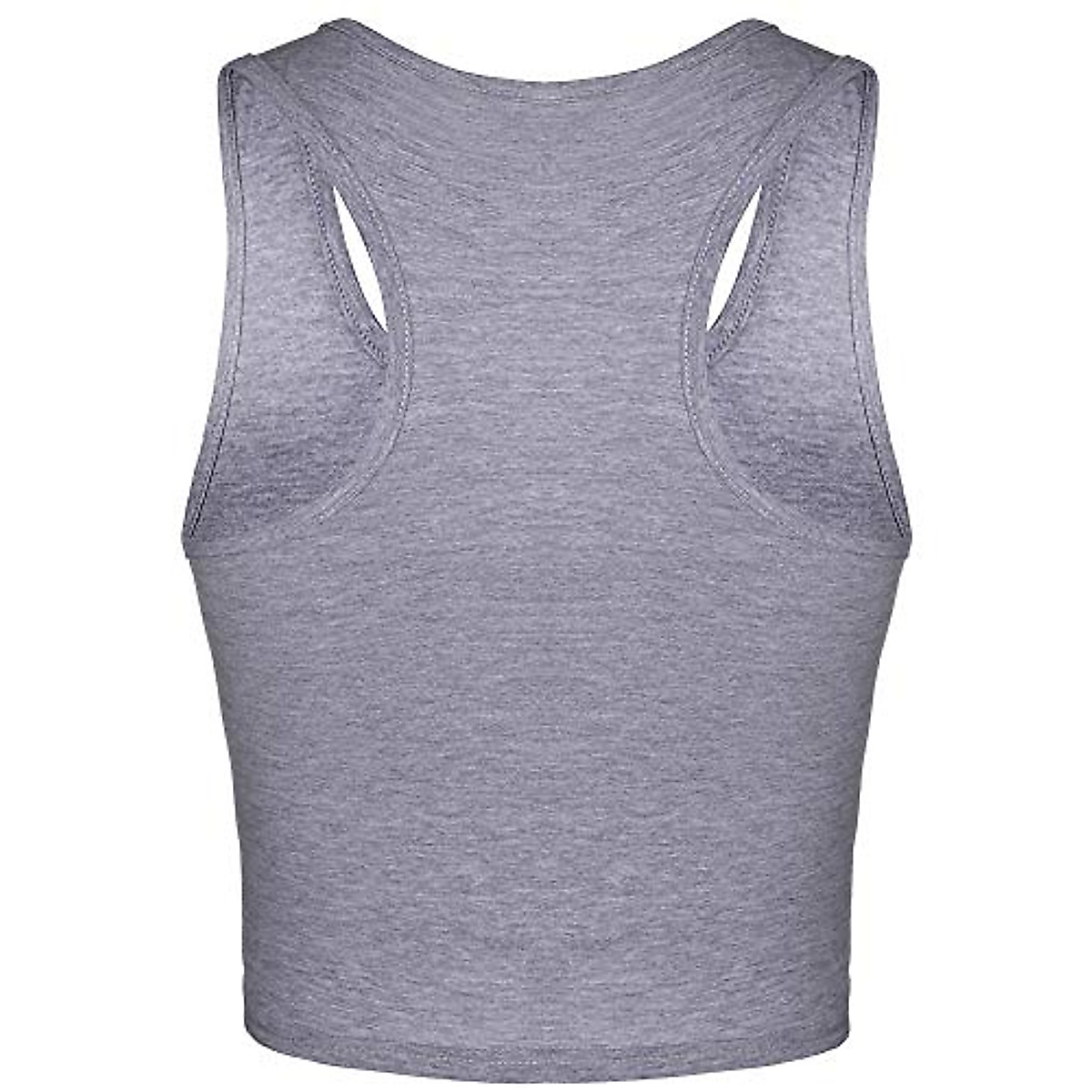 Boao 4 Pieces Basic Crop Tank Tops Sleeveless Racerback Crop Top for Women(Black, White, Dark Grey, Navy Blue,Small)