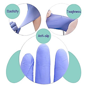 Dr.GreenPanda Large 1000pcs Great Value Blue Nitrile Medical Exam Gloves Food Safe for Healthcare Food Prep Food Handling Cooking Cleaning Multipurpose Light Work Latex Free Powder Free Non-Sterile