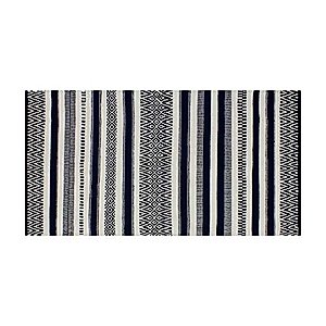 French Connection Home "French Conection Anwar Handwoven 27 x 45 Moroccan Accent Rug, Navy