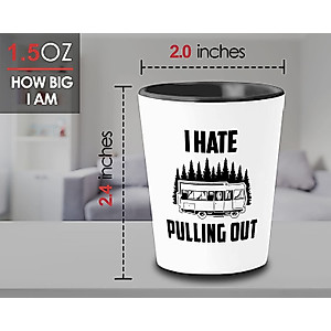 Bubble Hugs Adventurer Shot Glass 1.5oz - I Hate People - Camping Lover Mountain Hiker Forest Outdoor Activity Tent Journey Traveler