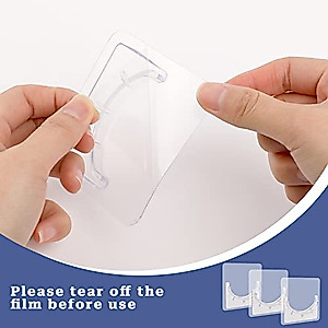 80mm Adhesive Shower Curtain Rod Holder 6PCS Large Shower Curtain Tension Rod Holders for Wall No Drilling Bathroom Shower Curtain Mount Holder Brackets