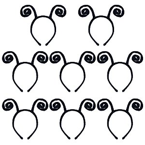 Coopay 8 Pack Butterfly Antenna Headband Black Velvet Headband for Halloween Party Costume Cosplay Dress Up Pretend Play Accessory