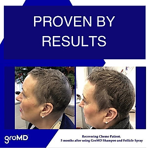 GroMD Biotin Shampoo and Conditioner, Hair Growth Shampoo, Hair Loss Shampoo for Men & Women, Regrowth Treatment & Thickening, Contains Argan Oil & DHT Blocking Ingredients, Doctor-Formulated, 10 oz