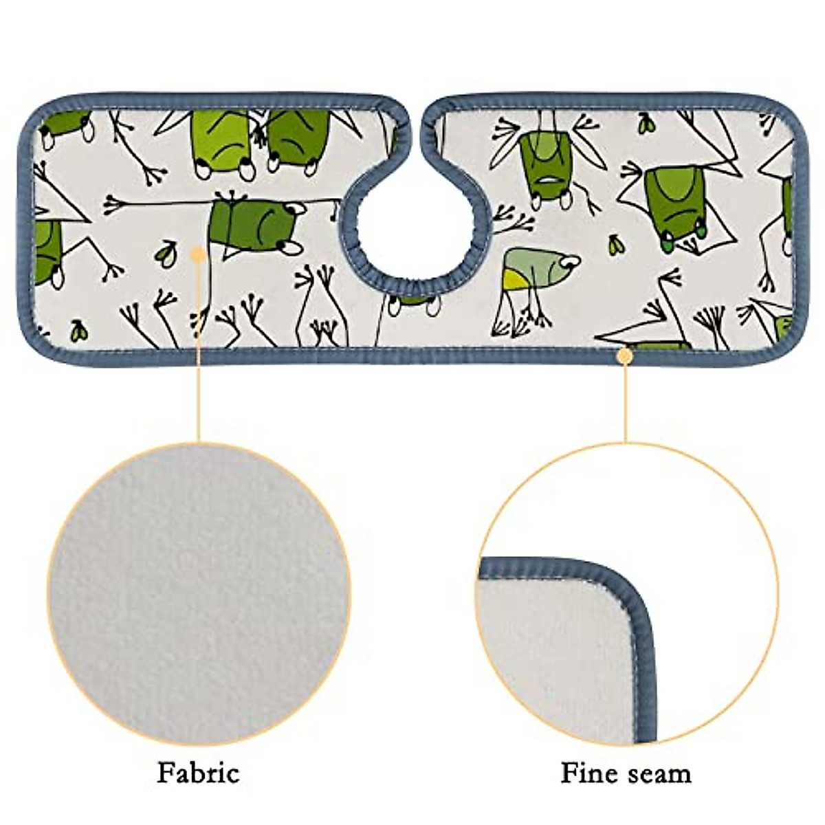 Absorbent Kitchen Faucet Mat 4 Pieces Funny Frogs Cute Animals Faucet Sink Splash Guard Bathroom Counter and RV,Faucet Counter Sink Water Stains Preventer