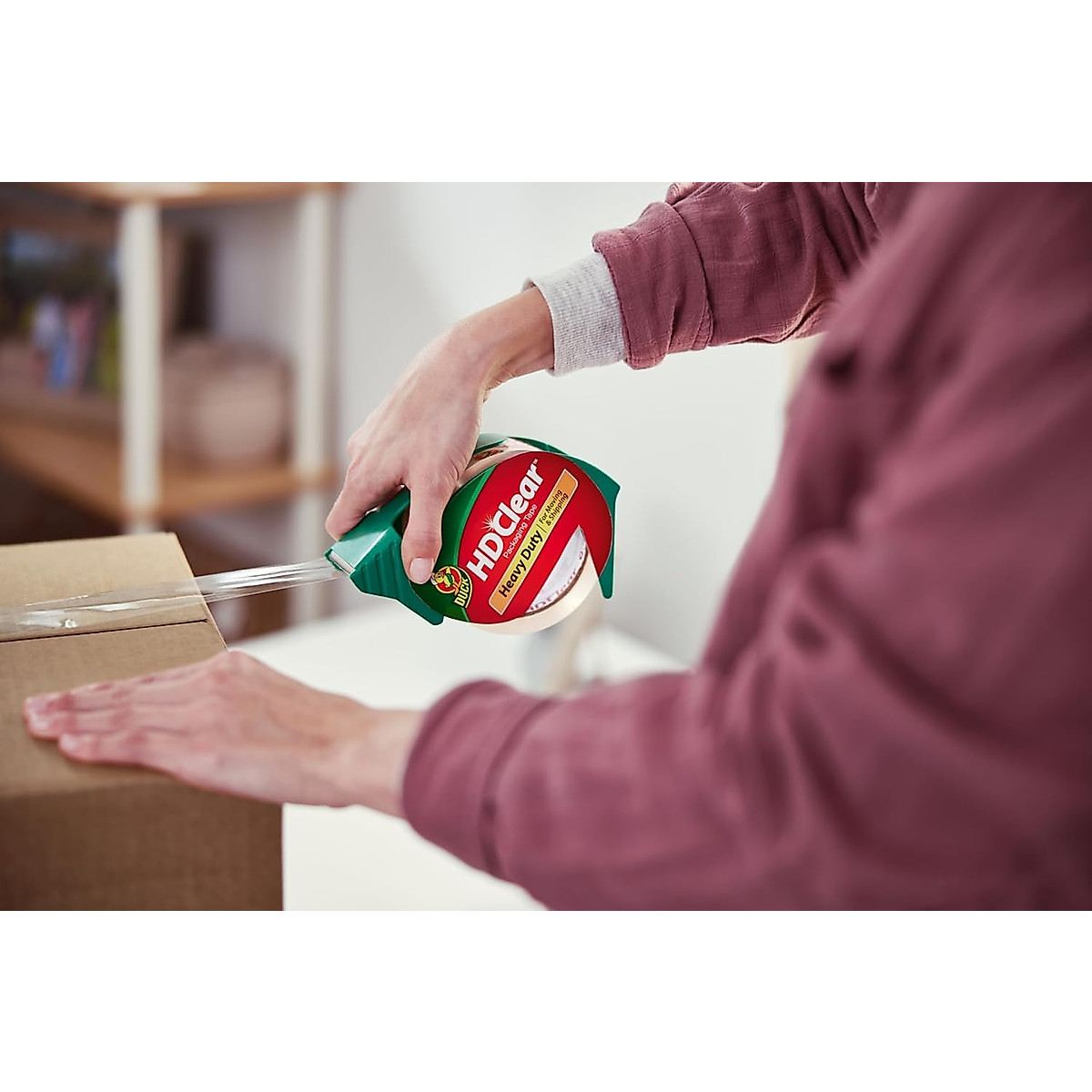 Duck HD Clear Heavy Duty Packing Tape Refill, 6 Rolls, 1.88 Inch x 54.6 Yard, (441962)