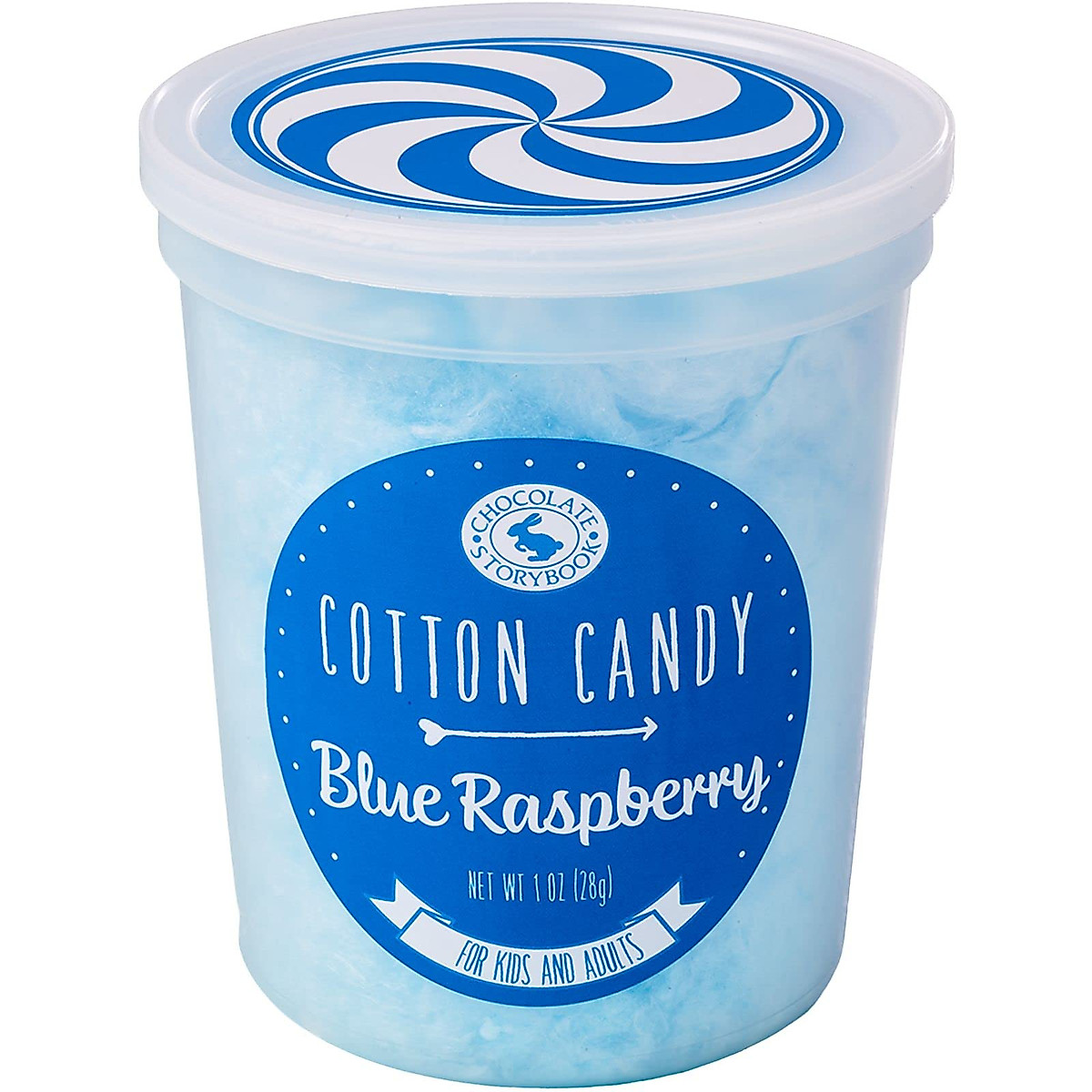 Blue Raspberry & Classic Pink Vanilla Gourmet Flavored Cotton Candy (24 Pack) – Unique Idea for Holidays, Birthdays, Gag Gifts, Party Favors…