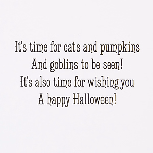 Hallmark Vintage Halloween Cards (8 Cards with Envelopes) Cute Witch with Black Cat and Jack-o-Lantern