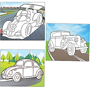 Toykraft: Sand Art Kit for Kids, Arts and Crafts Kits for Kids, Toddler Craft for 3-6 Years, Peel and Stick Activity - On Road Vehicles