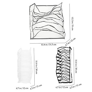 COLLBATH 3pcs Grid Underwear Wardrobe Collapsible Storage Bin Storage Clothes Wardrobe Clothes Closet Organizer System Drawer Clothing Bedroom Organization and Storage Sock Case Sock Box