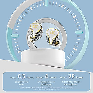 KZ SK10 1DD Bluetooth 5.2 Earbuds Wireless Earphones Wireless Earbuds for Women Girls Earphones Hybrid Drivers Noise Cancelling Earbuds Games Wirelss in Ear Headphones with Built-in Microphone (Pink)