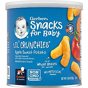 Gerber Snacks for Baby Lil Crunchies Apple Sweet Potato, 1.48 OZ