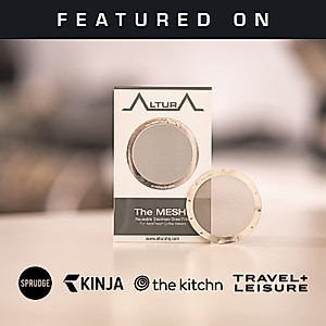 The MESH: Reusable Metal Filter for AeroPress Coffee Maker. Also Fits AeroPress Go coffee press. No More Paper Filters