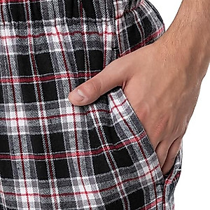 Fruit of the Loom Men's Yarn-dye Woven Flannel Pajama Pant, Black Plaid, X-Large