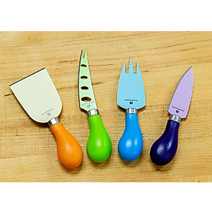 Zassenhaus Easy Cut Cheese Knife Set, 4.5", Assorted