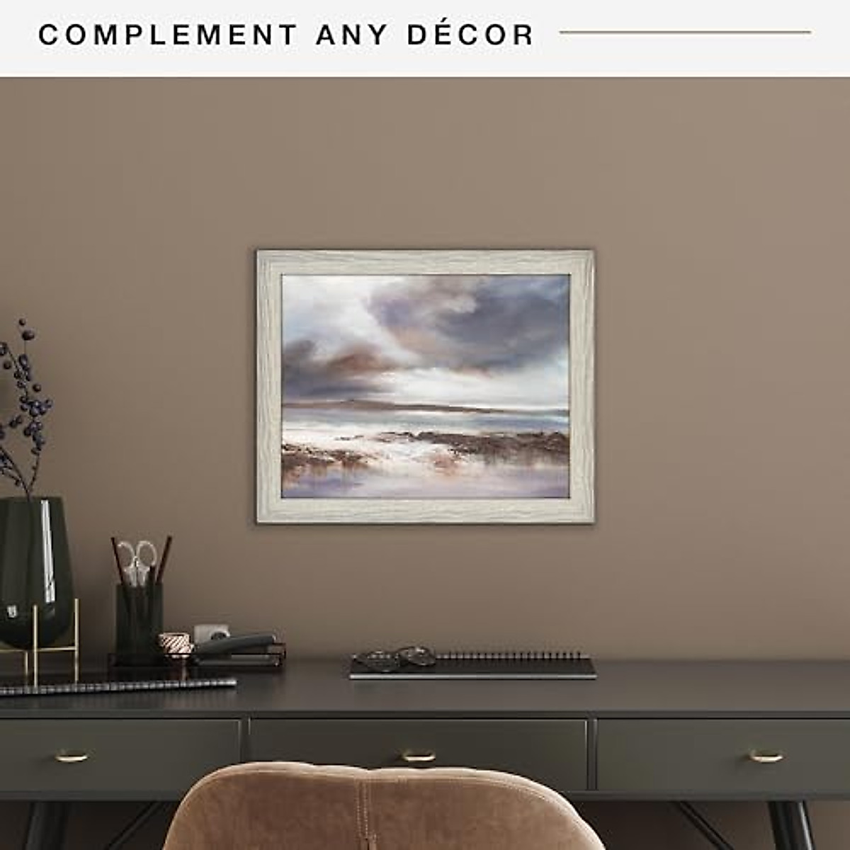 MCS Studio Gallery 11x14 Picture Frame Gray Woodgrain Shatter Resistant Glass, Rectangle Photo Frame for Photos, Posters & Art Prints (1-Pack)