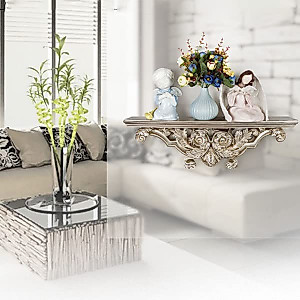 TJLSS Decorative Shelf Wall Hanging Holder Decoration Nursy Shelves Resin Decore Hanging Shelf Home Storage Rack Living Room Artware