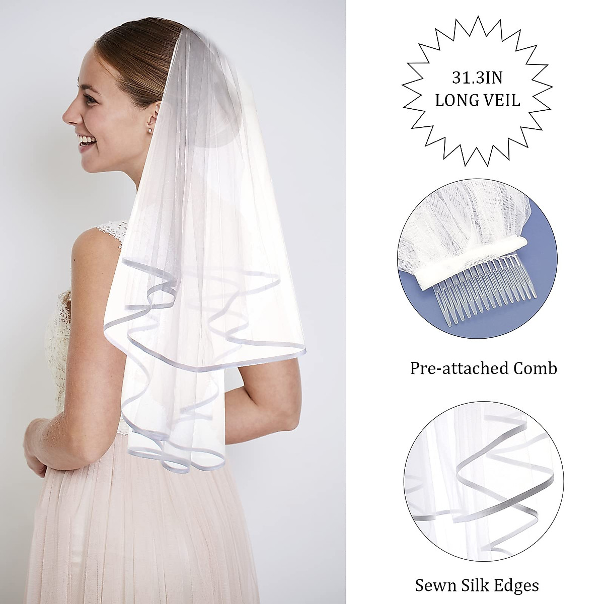 CIEHER Crystal Crown + Bride To Be Sash + Veil Set, Bachelorette Party Bridal Shower Decorations Bride To Be Gifts Wedding Veil Tiara Bachelorette Veil Bridal Shower for Bride Sash Bachelorette Sash